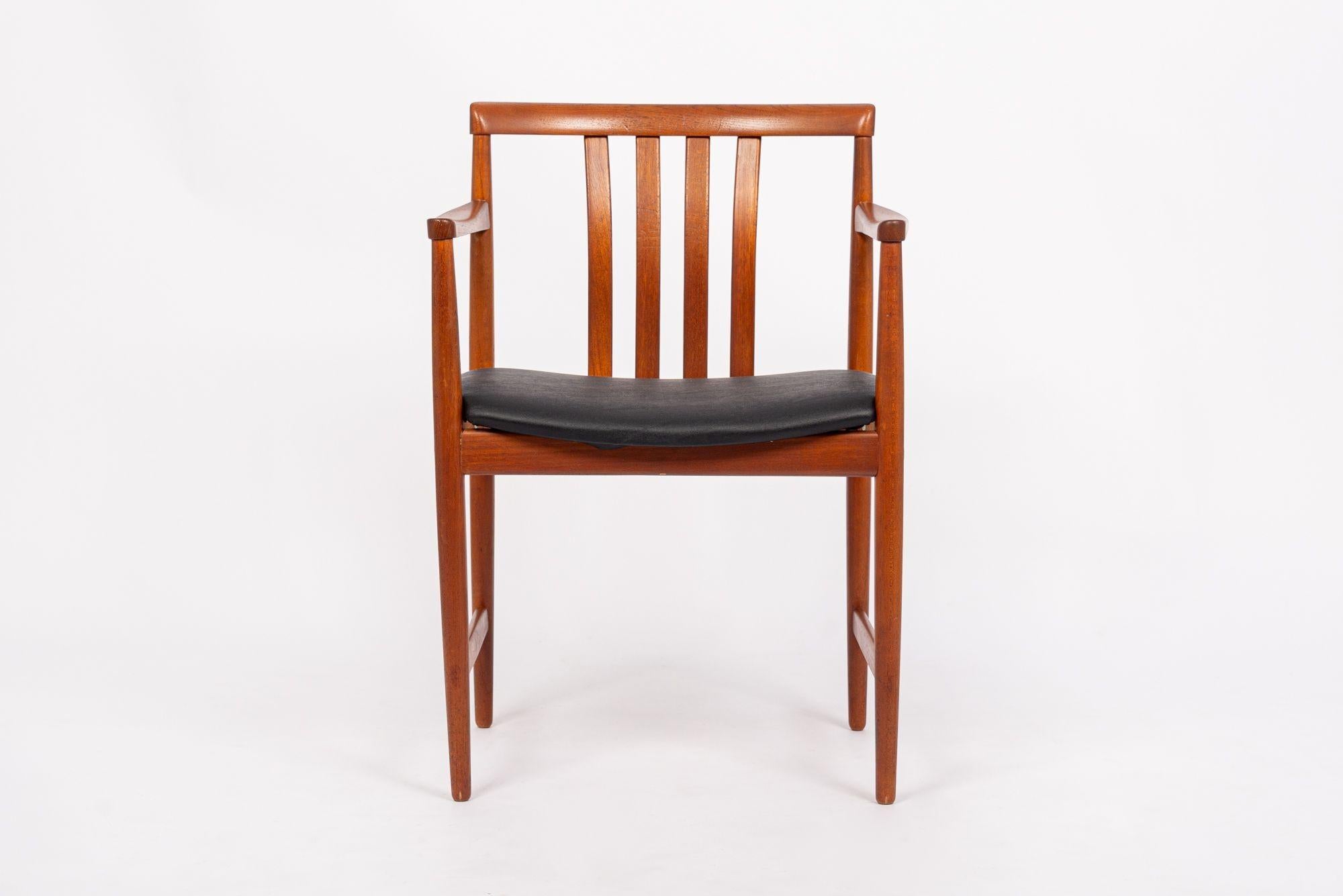 Mid Century Scandinavian Modern Teak Wood Arm Chair by Westnofa For ...