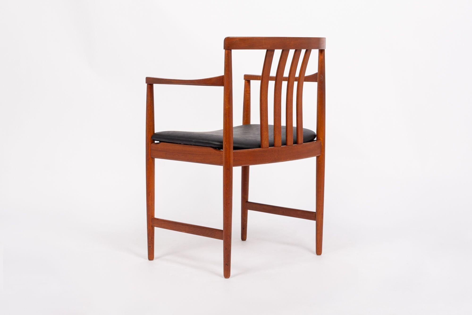 Mid Century Scandinavian Modern Teak Wood Arm Chair by Westnofa For ...