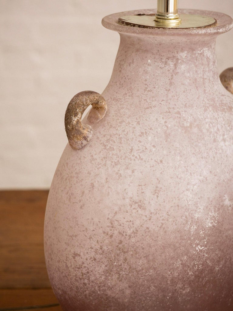 Mid Century Scavo Glass Lamp For Sale at 1stDibs
