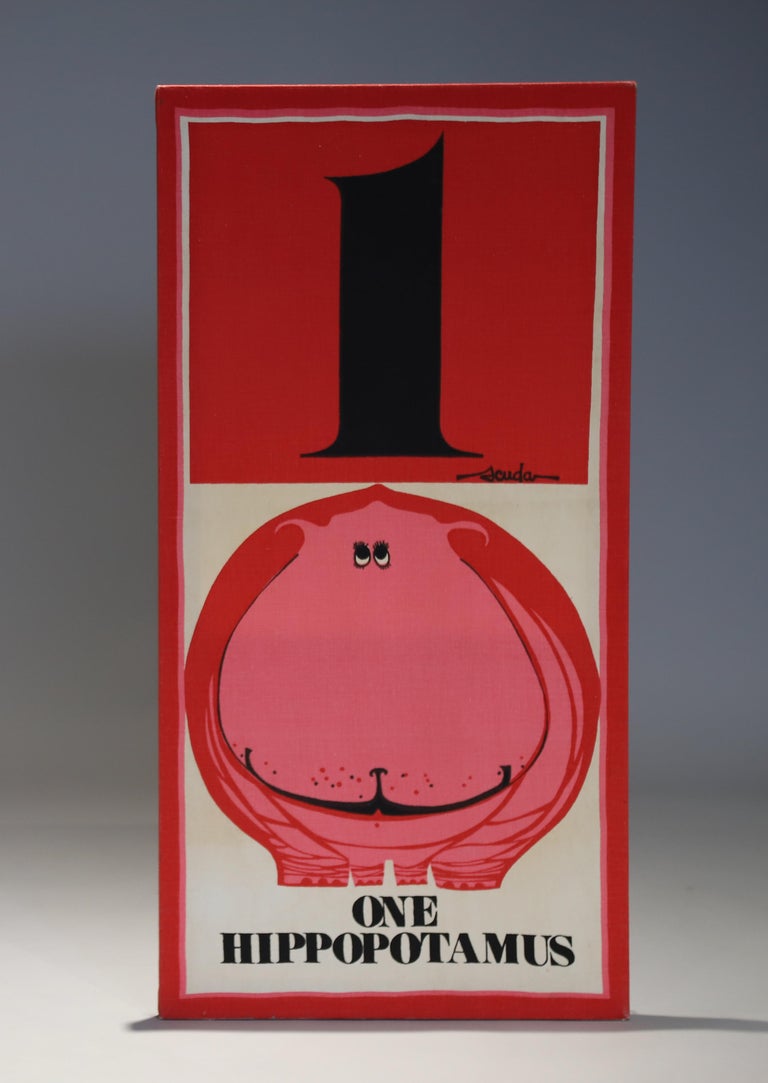 Midcentury Scuda Hippo Fabric Art at 1stDibs | scuda artist ...