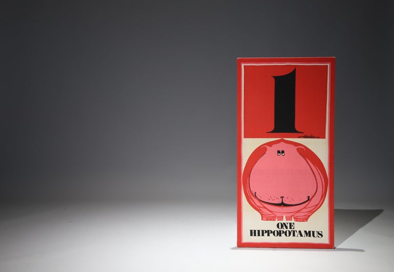 Midcentury Scuda Hippo Fabric Art at 1stDibs | scuda artist ...