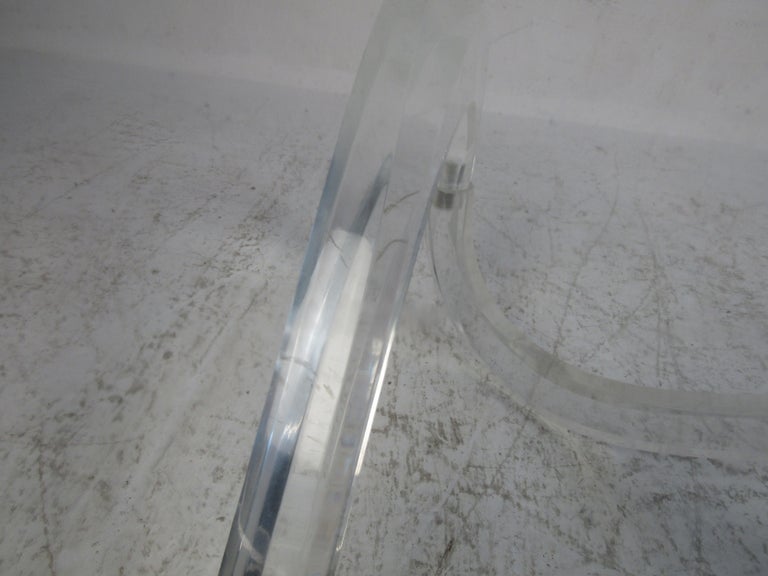 Midcentury Sculpted Base Lucite Coffee Table at 1stDibs | mid century ...