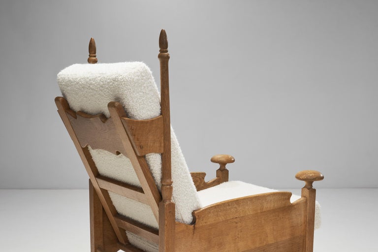 Mid-Century Sculpted Castle Chairs, Europe Ca 1960s For Sale at 1stDibs