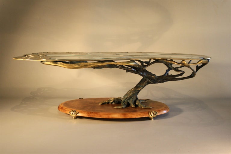 Midcentury Sculptural Cast Bronze Coffee Table at 1stDibs