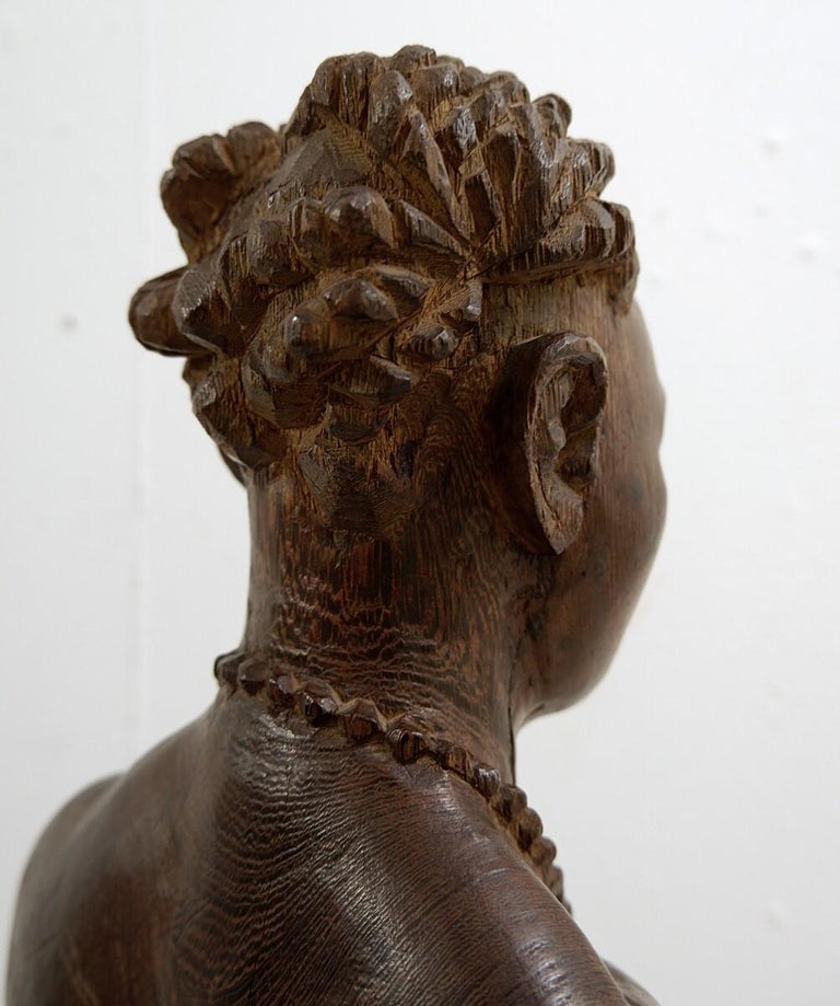 Mid Century Sculpture African Bust in Wenge, Congo, 1960s For Sale at ...
