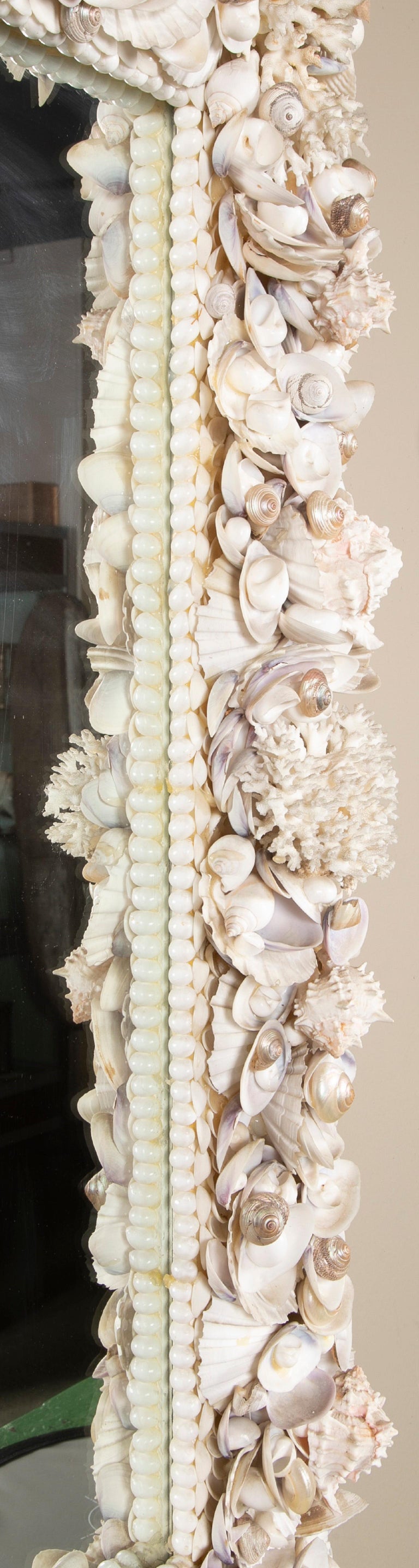 Midcentury Sea Shell and Coral Wall Mirror at 1stDibs