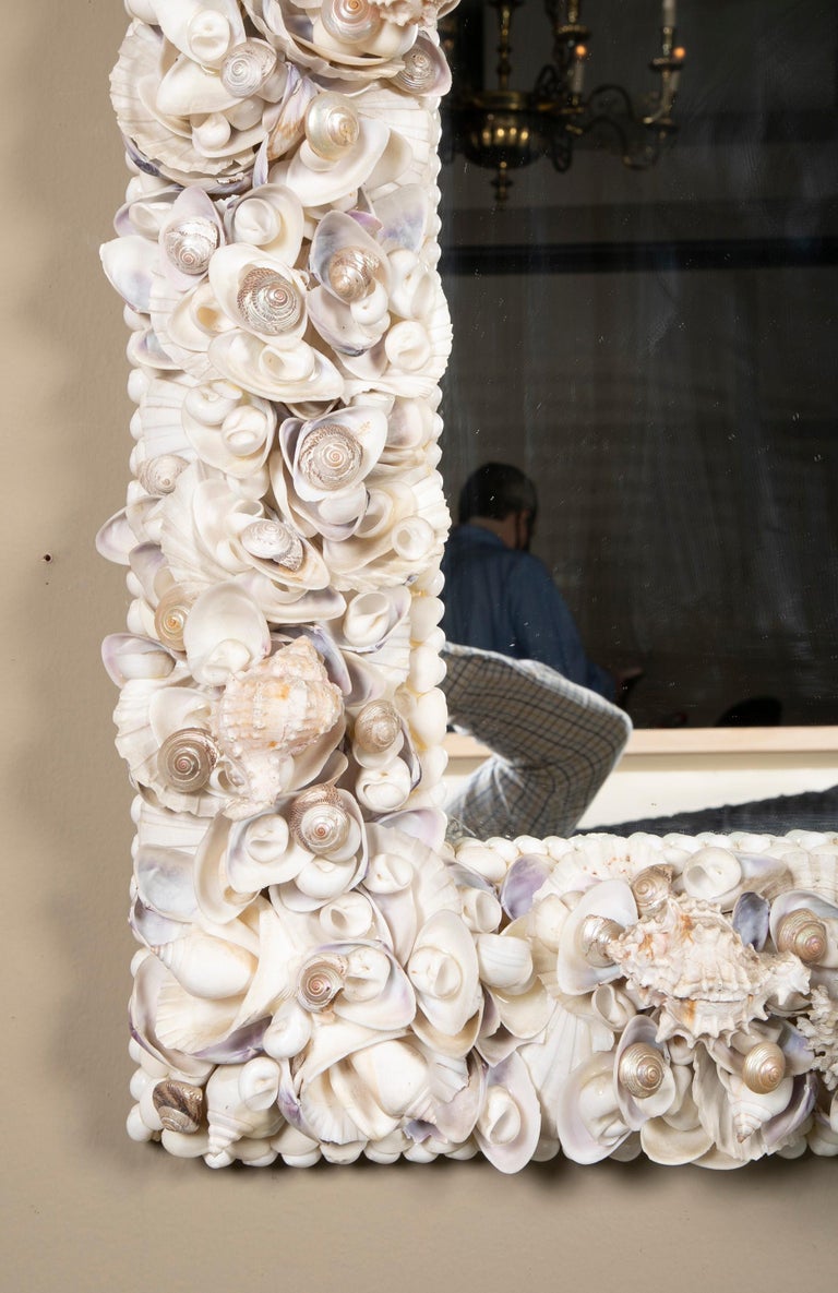 Midcentury Sea Shell and Coral Wall Mirror at 1stDibs