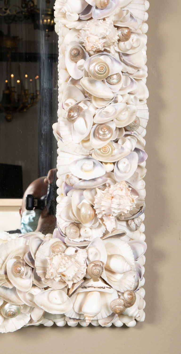Midcentury Sea Shell and Coral Wall Mirror at 1stDibs