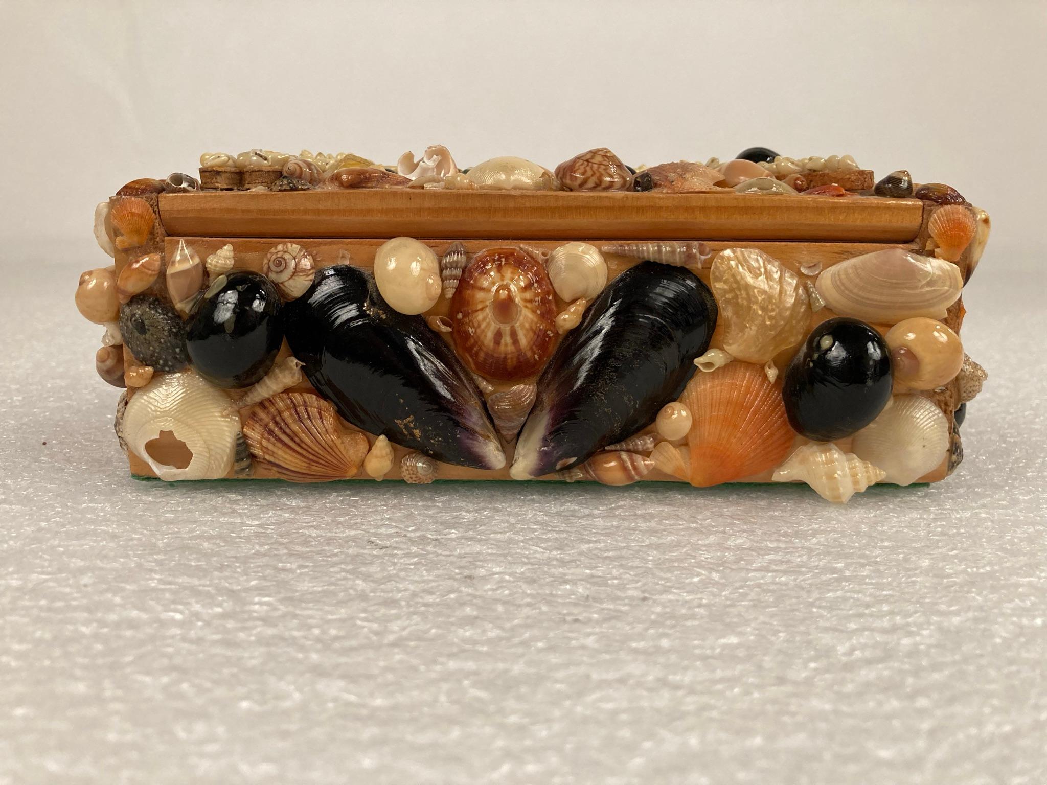 Mid Century Sea Shell Trinket Box at 1stDibs | seashell trinket box