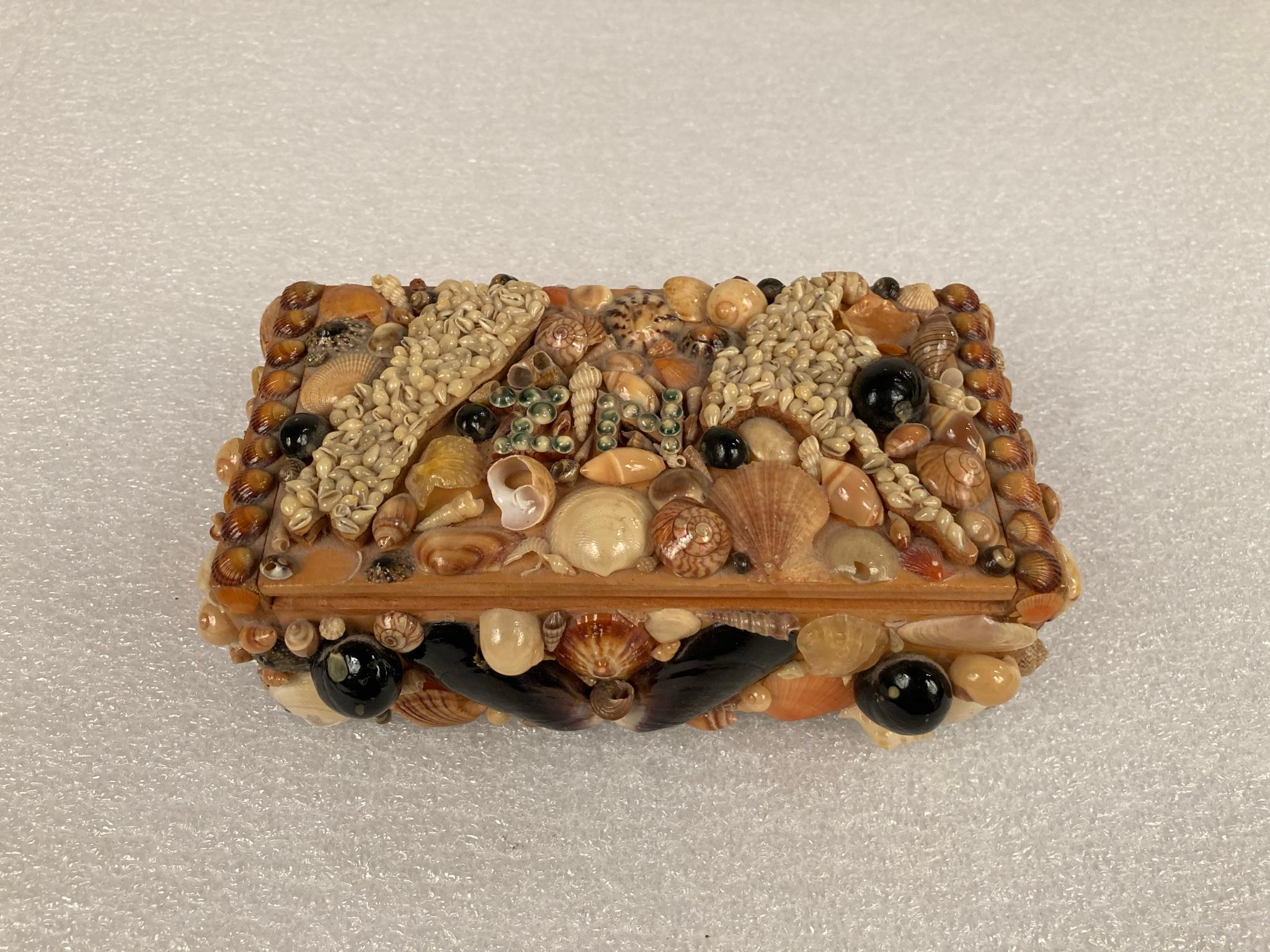 Mid Century Sea Shell Trinket Box at 1stDibs | seashell trinket box