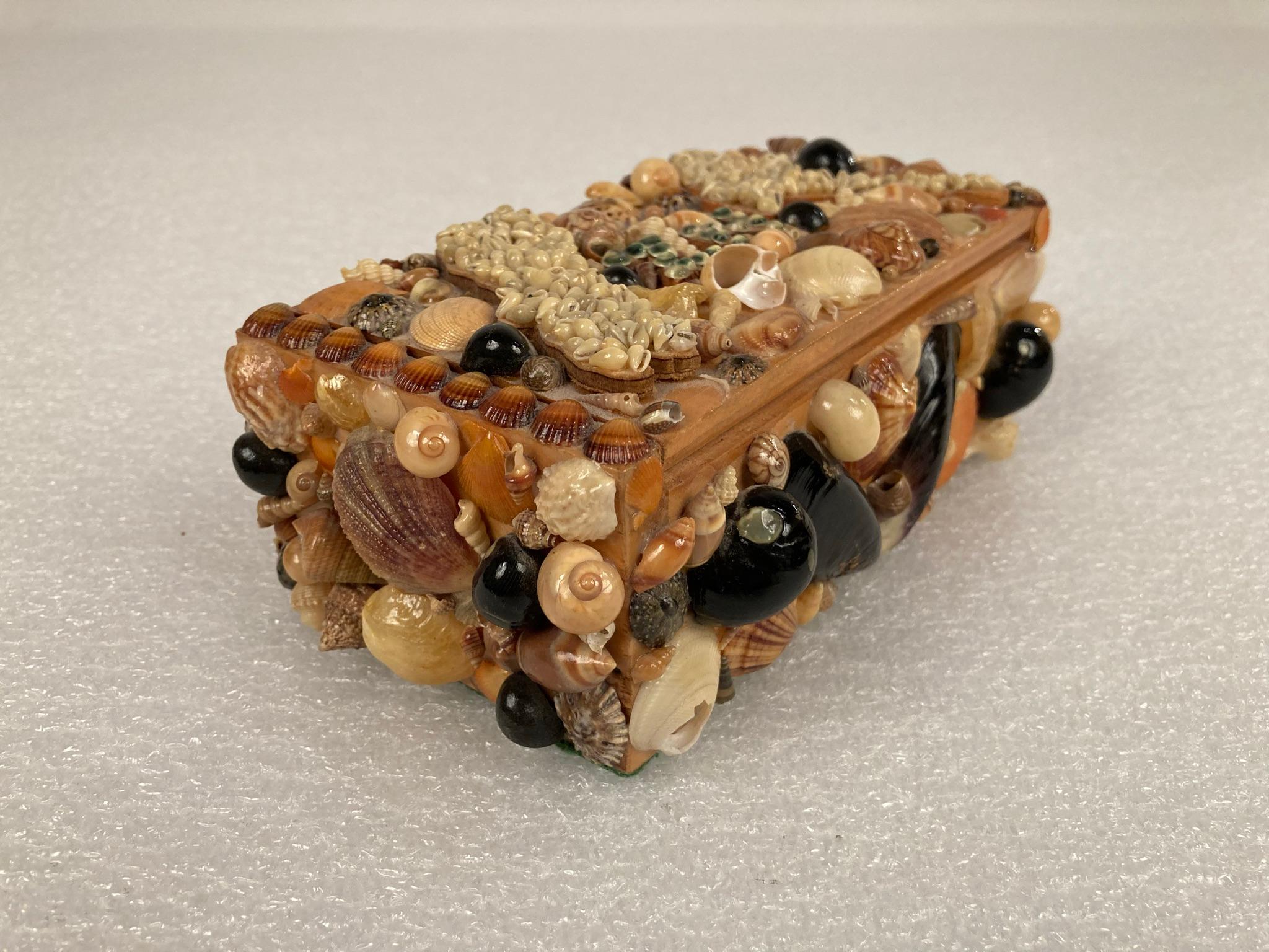 Mid Century Sea Shell Trinket Box at 1stDibs | seashell trinket box