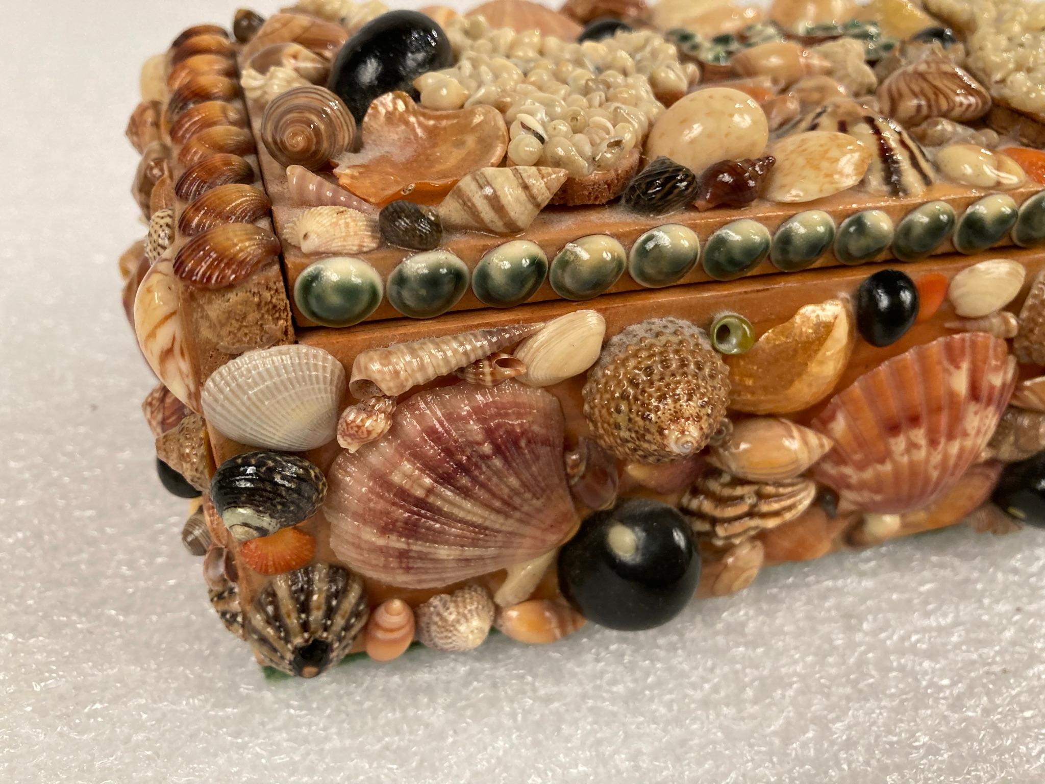 Mid Century Sea Shell Trinket Box at 1stDibs | seashell trinket box