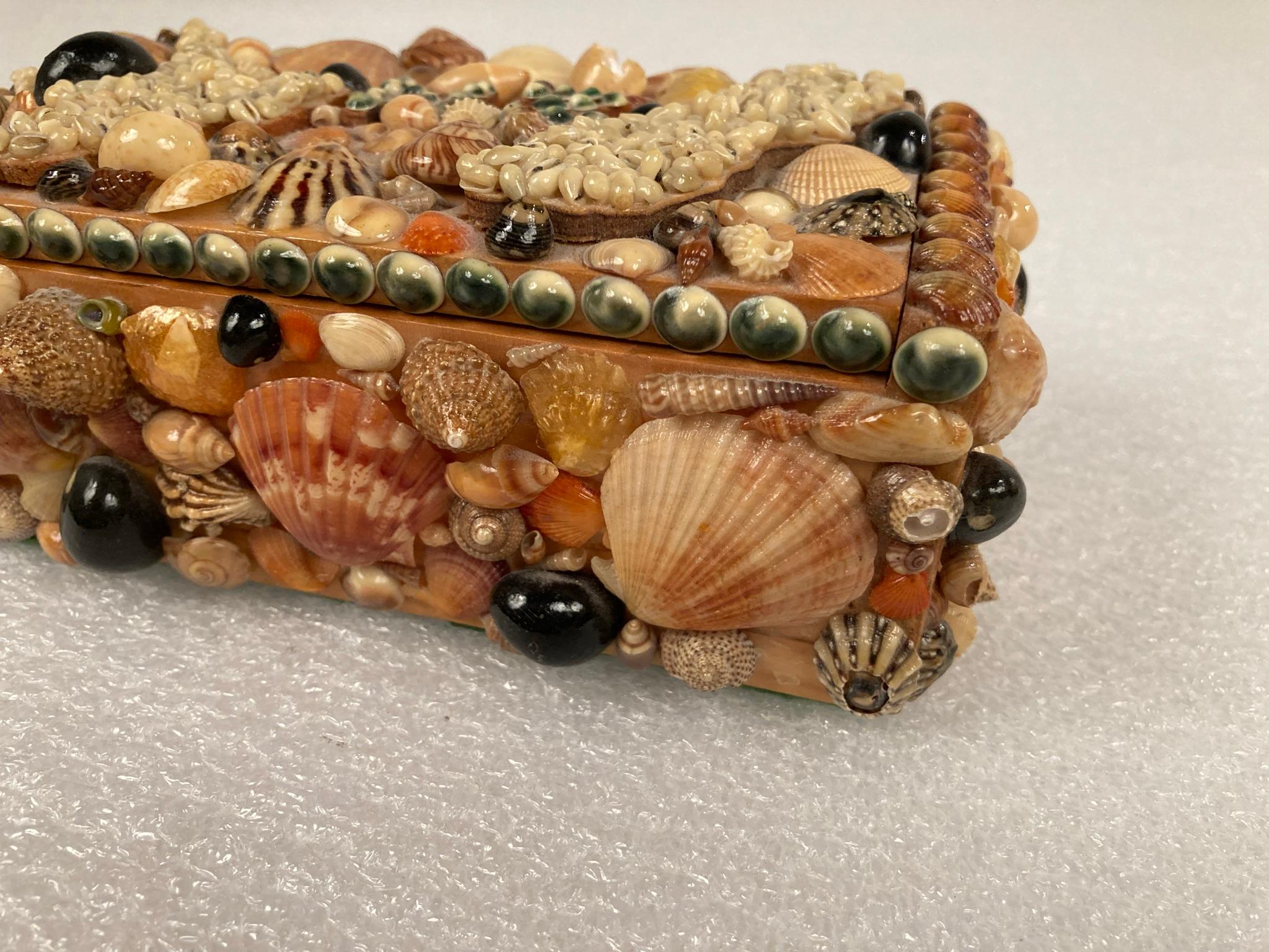 Mid Century Sea Shell Trinket Box at 1stDibs | seashell trinket box