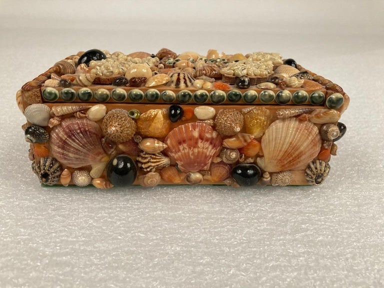 Mid Century Sea Shell Trinket Box at 1stDibs | seashell trinket box