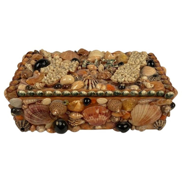 Mid Century Sea Shell Trinket Box at 1stDibs