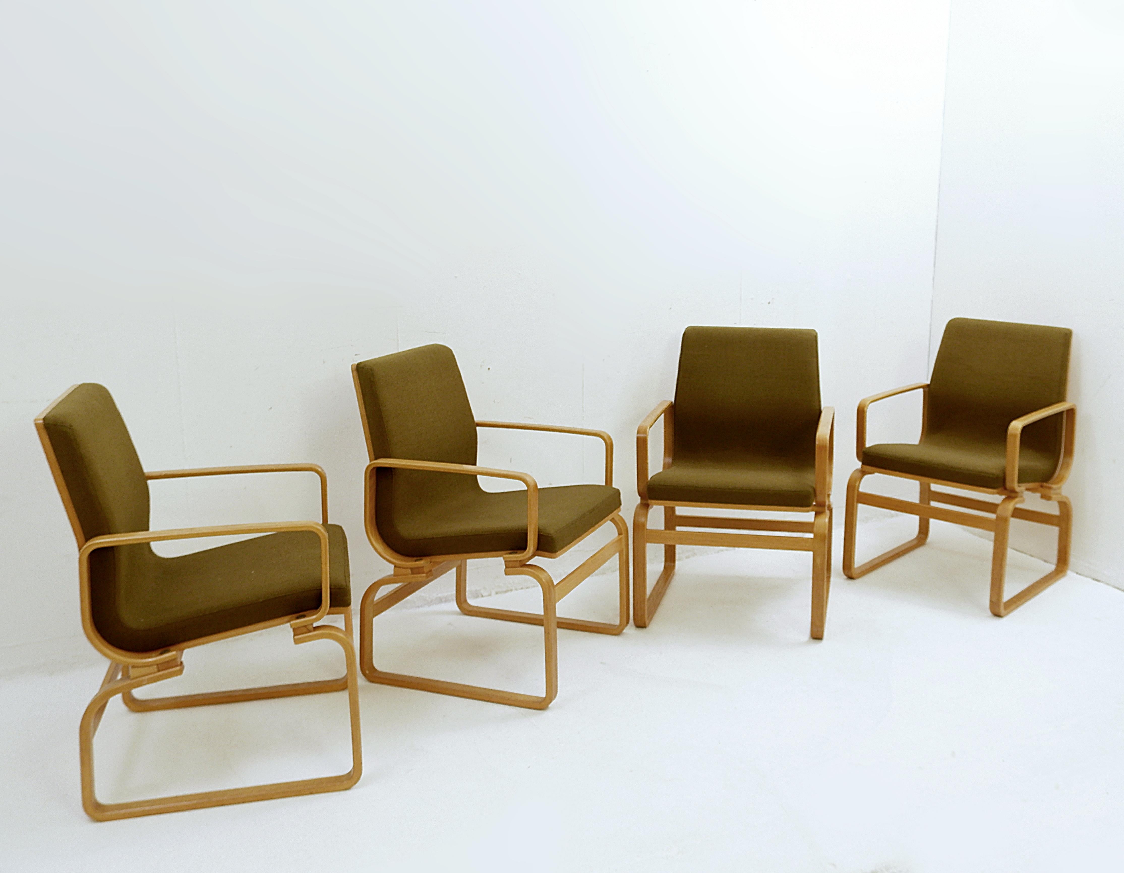 Midcentury Set of 4 Armchairs by Rud Thygesen For Sale at 1stDibs
