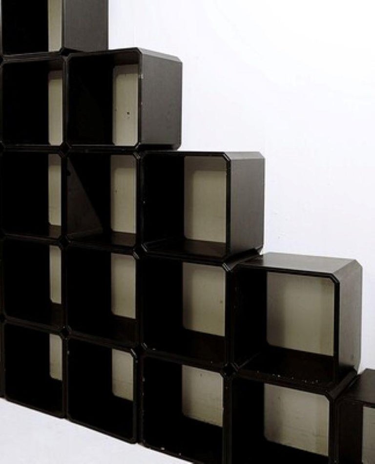 Mid-Century Set of Modular Wooden Cubes For Sale at 1stDibs