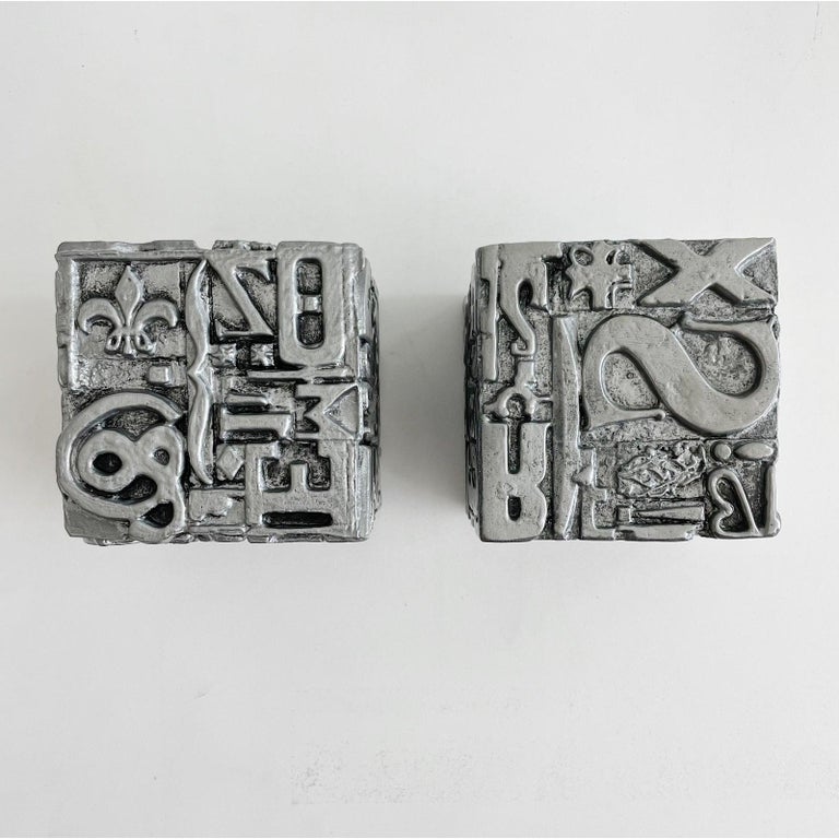 Mid-Century Sheldon Rose AlphaSculpt Typesetter Blocks Sculpture ...