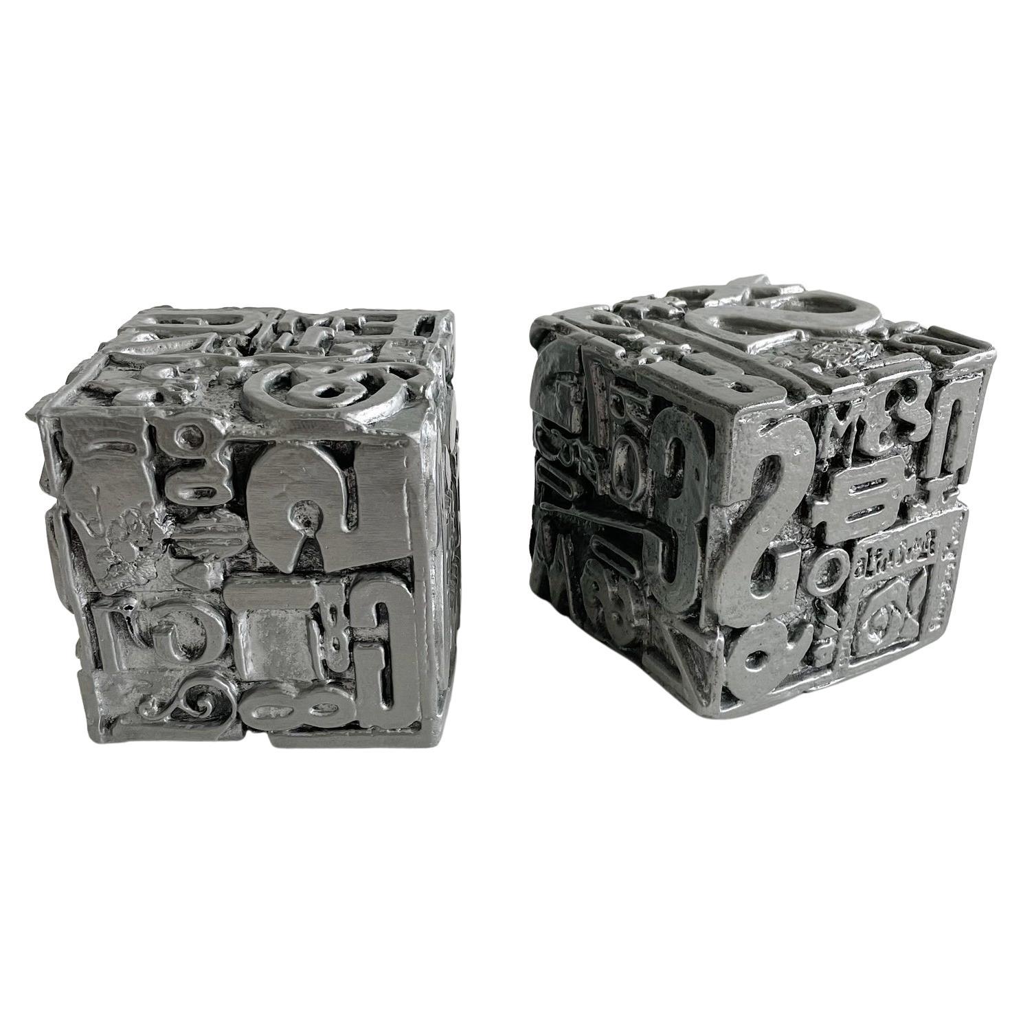 Mid-Century Sheldon Rose Alphasculpt Typesetter Blocks, Vanguard ...