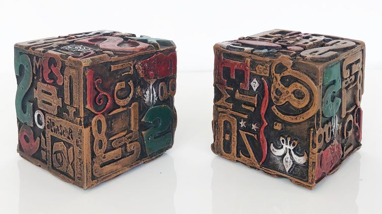 Mid-Century Sheldon Rose Alphasculpt Typesetter Blocks, Vanguard ...