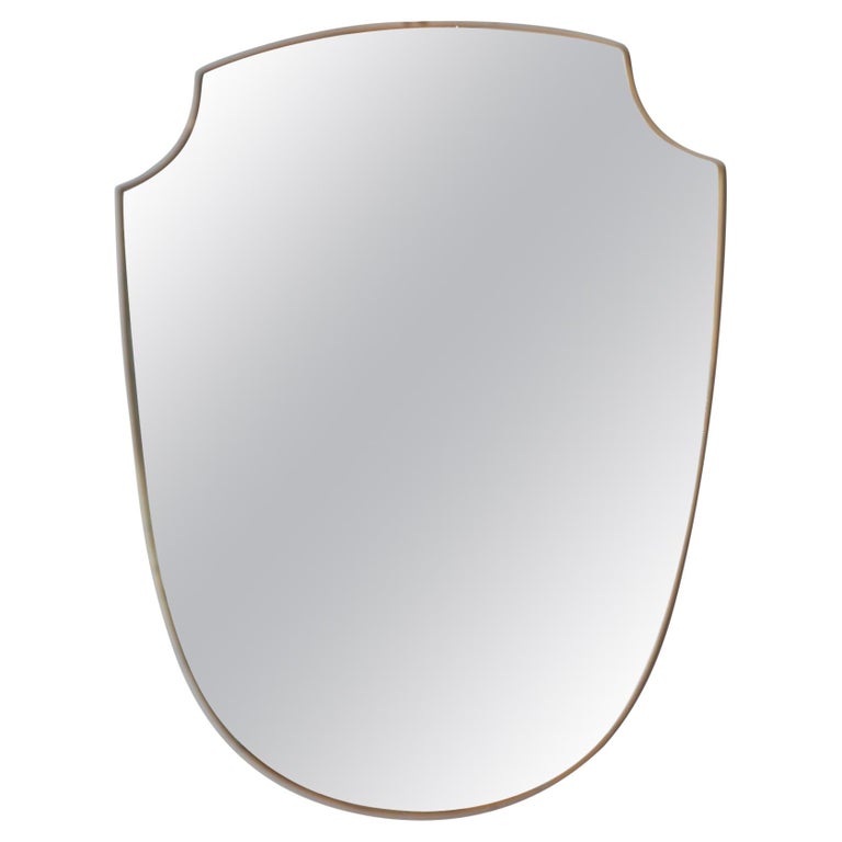 Mid-Century Shield Mirror at 1stDibs