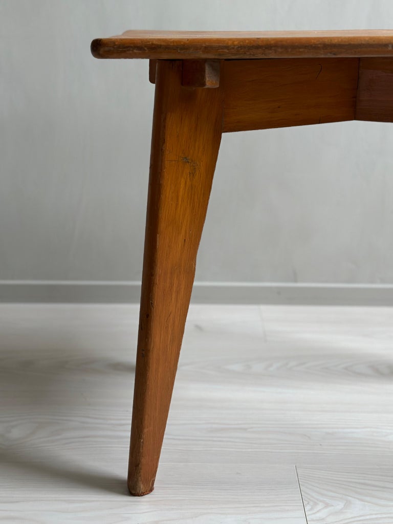 Midcentury Side Table in Style of Jean Prouvé, France, 1950s For Sale ...