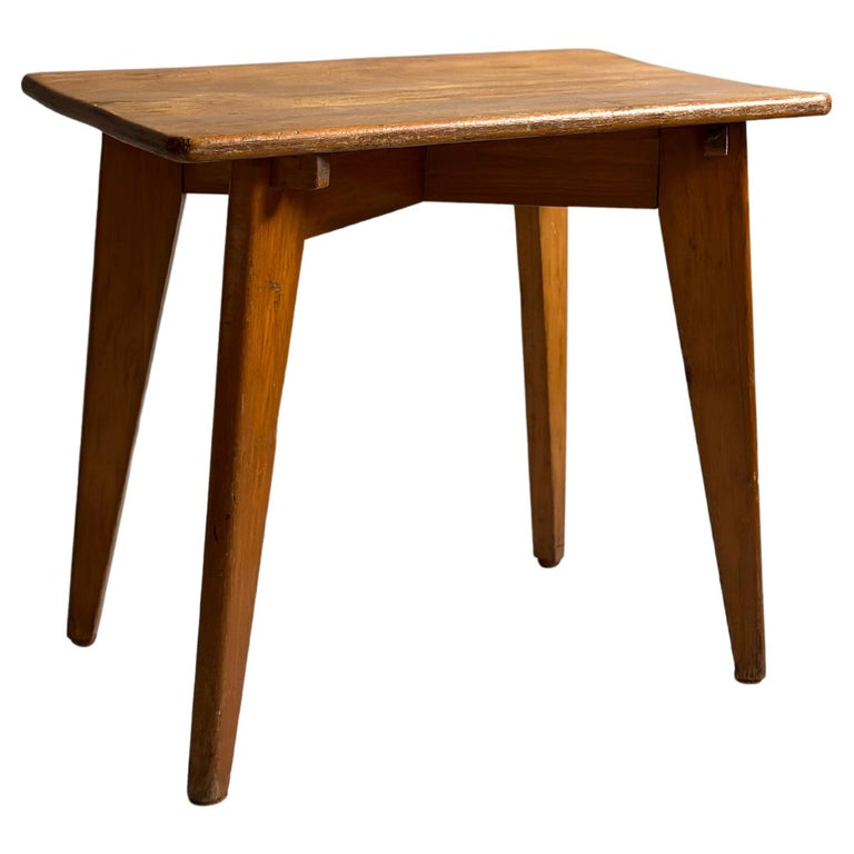 Midcentury Side Table in Style of Jean Prouvé, France, 1950s For Sale ...