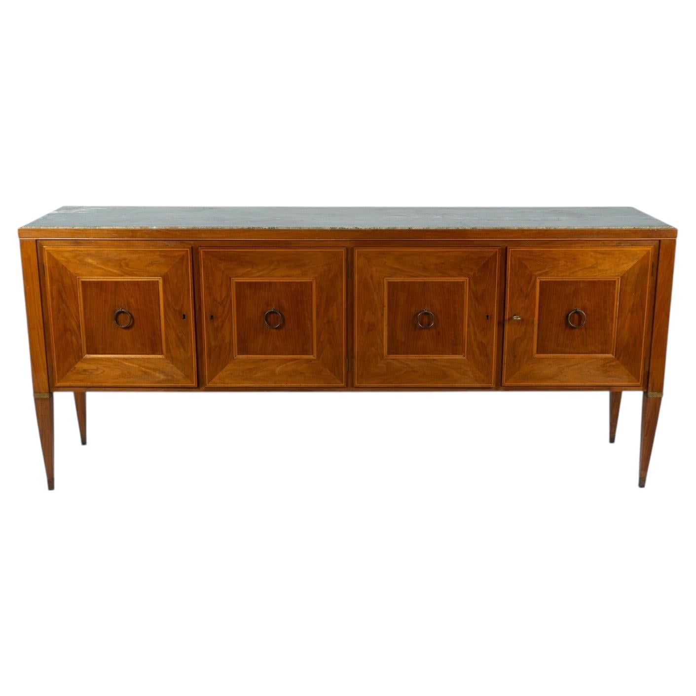 Mid-Century Sideboard by Paolo Buffa , Wood and Marble , Italy , 1950s ...