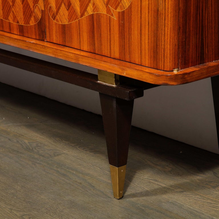 Mid-Century Sideboard in Book-Matched Walnut and Rosewood with Tulip ...