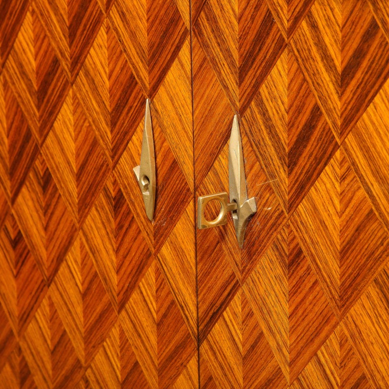Mid-Century Sideboard in Book-Matched Walnut and Rosewood with Tulip ...