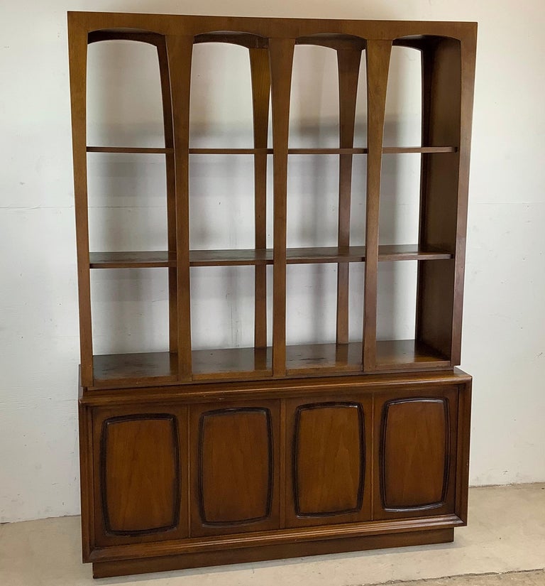 Mid-Century Sideboard with Display Topper by Broyhill Emphasis For Sale ...