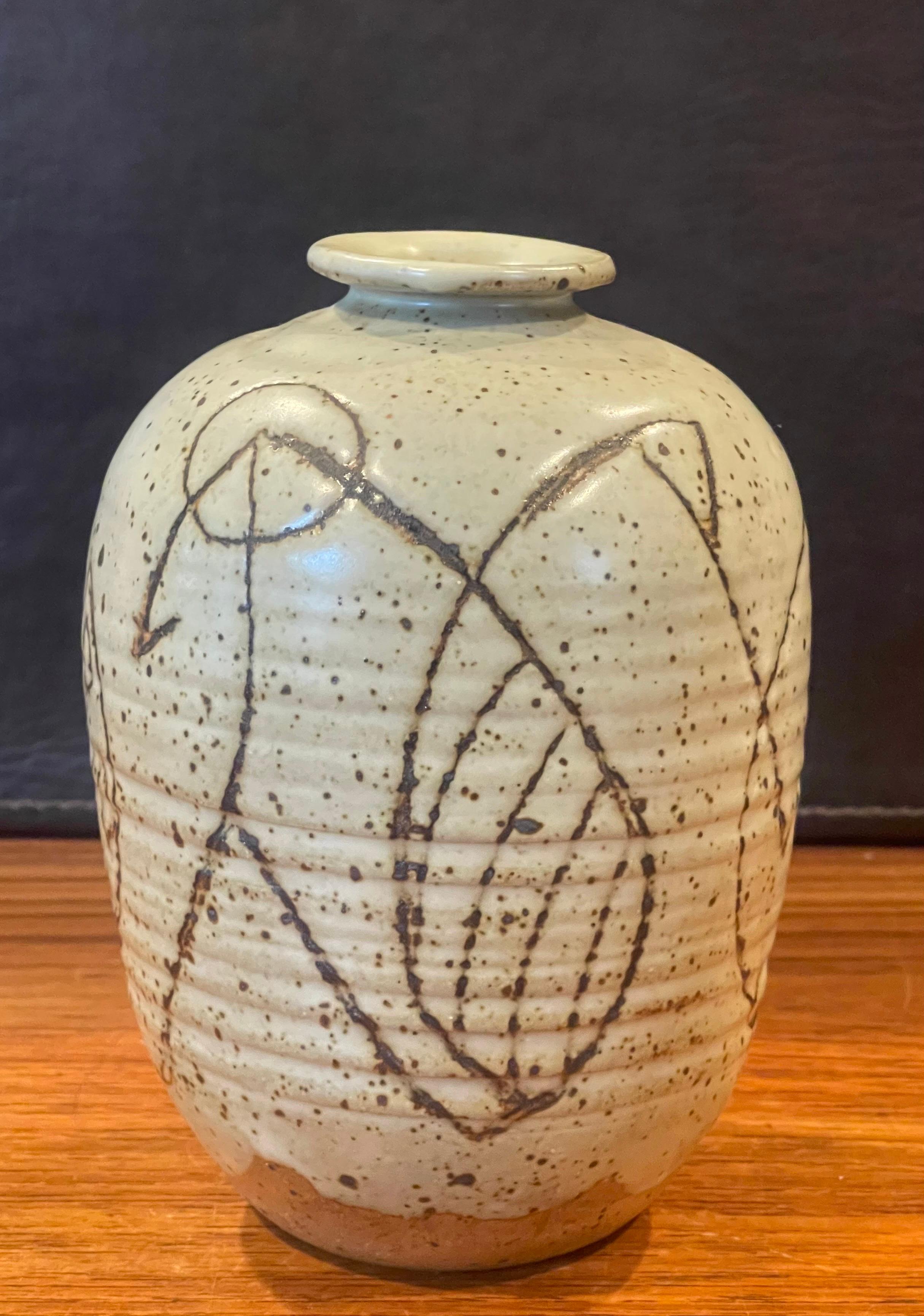 Mid-Century Signed California Studio Pottery Vase at 1stDibs ...