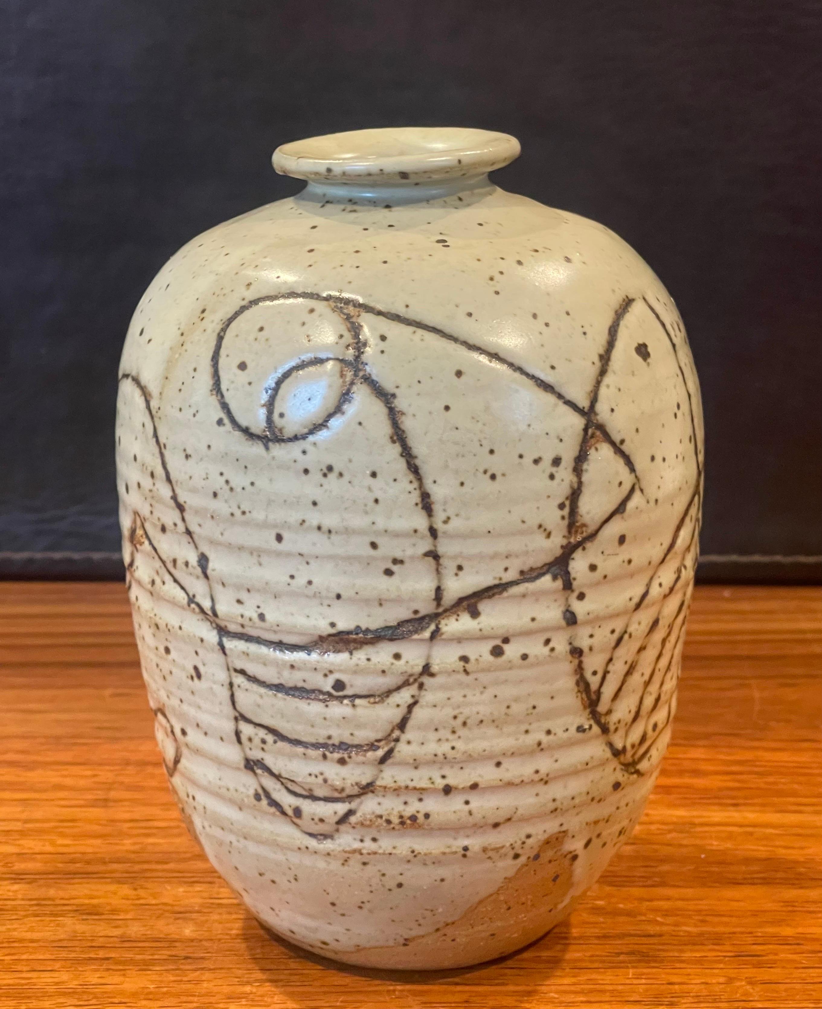 Mid-Century Signed California Studio Pottery Vase at 1stDibs ...