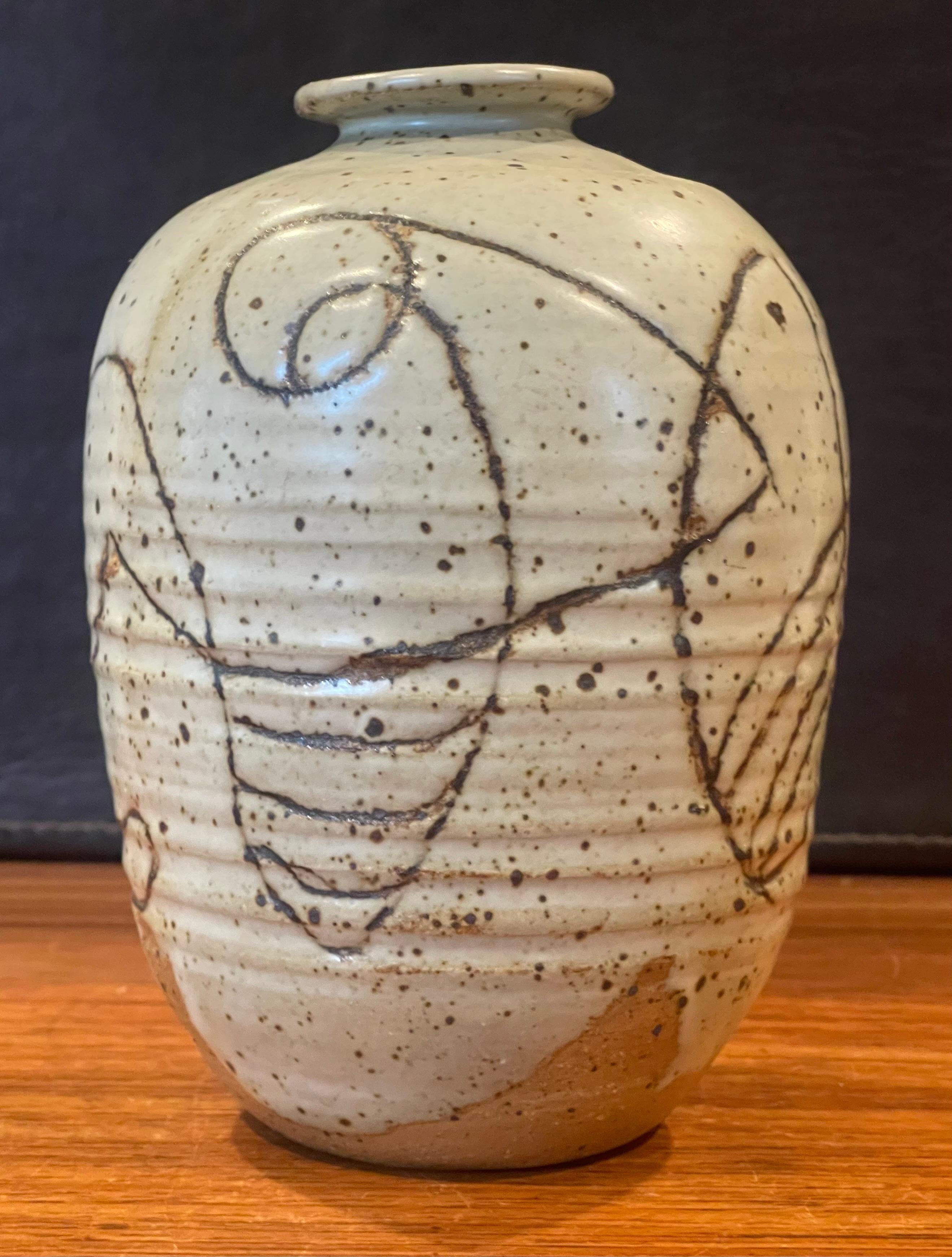 Mid-Century Signed California Studio Pottery Vase at 1stDibs ...