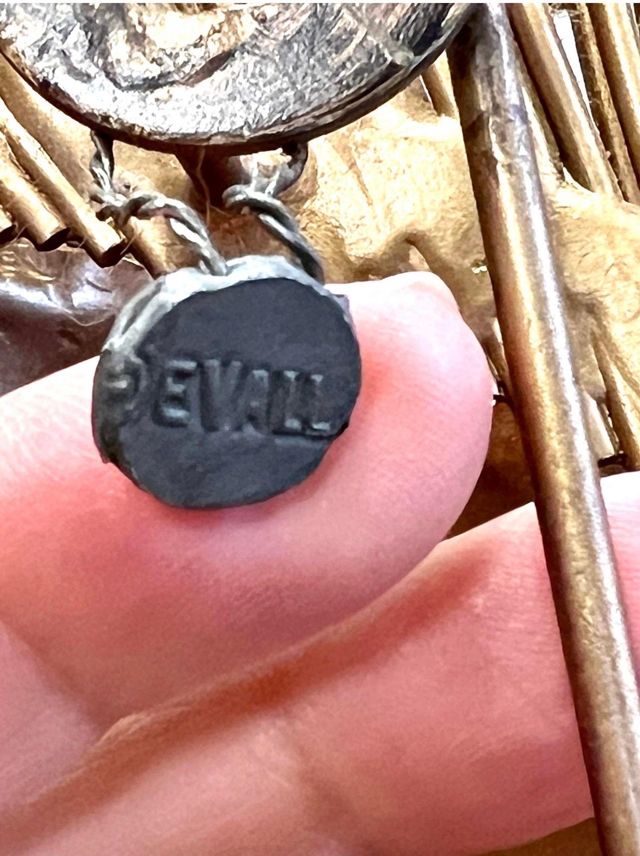 Midcentury Signed Casa Devall Brass Sunburst Wall Mounted Sculpture ...