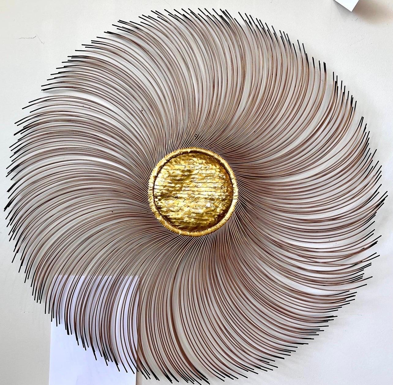 Midcentury Signed Casa Devall Brass Sunburst Wall Mounted Sculpture ...