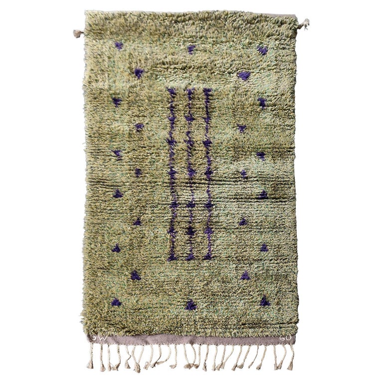 Mid-century Signed Scandinavian Rya Rug or Wall Hanging in Geometric ...