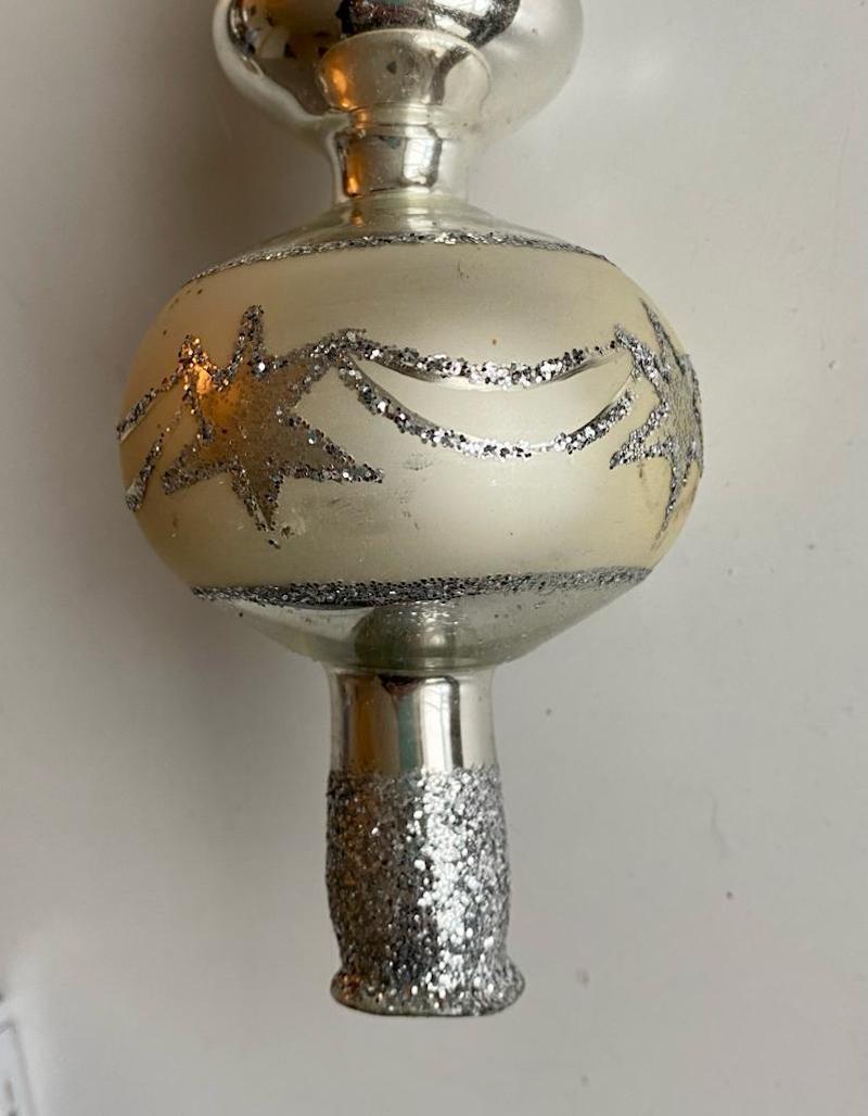 Mid-Century Silver and Gold Colored Christmas Tree Topper, Europe, Ca ...