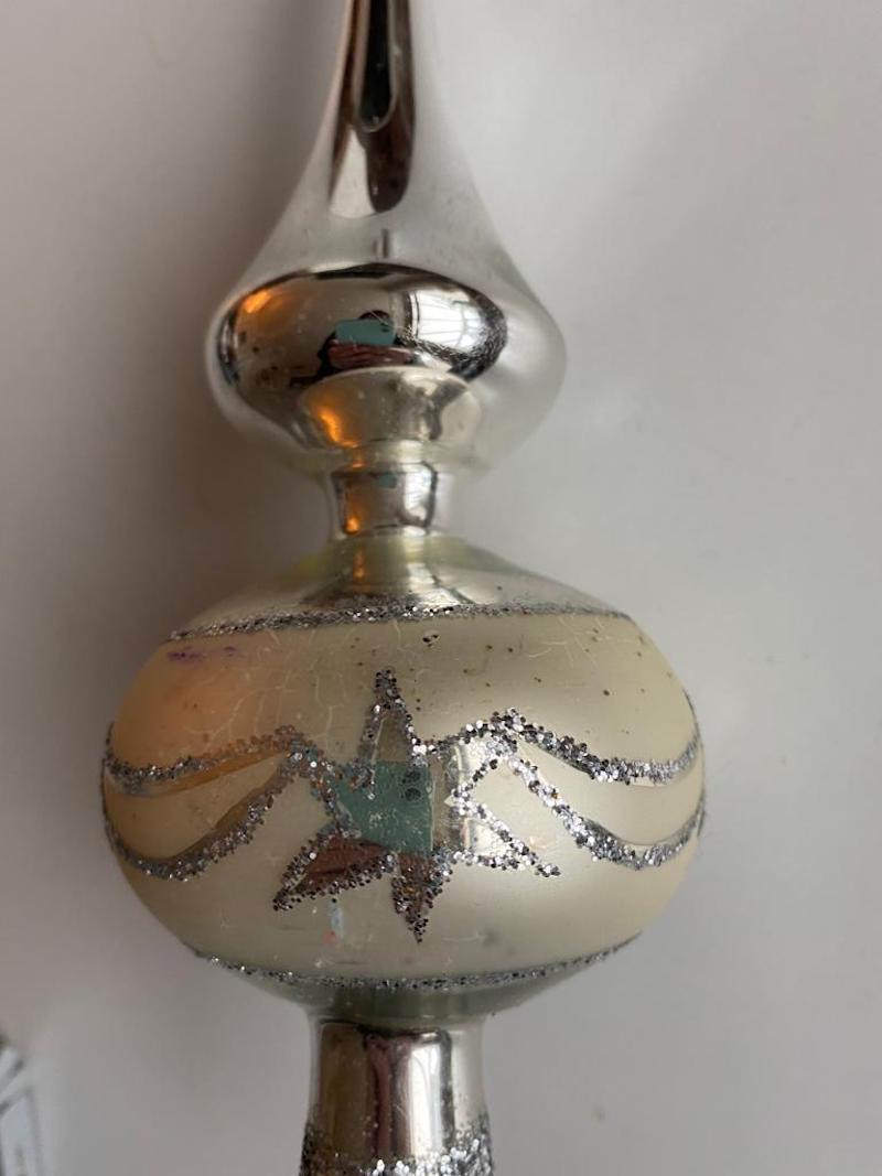 Mid-Century Silver and Gold Colored Christmas Tree Topper, Europe, Ca ...