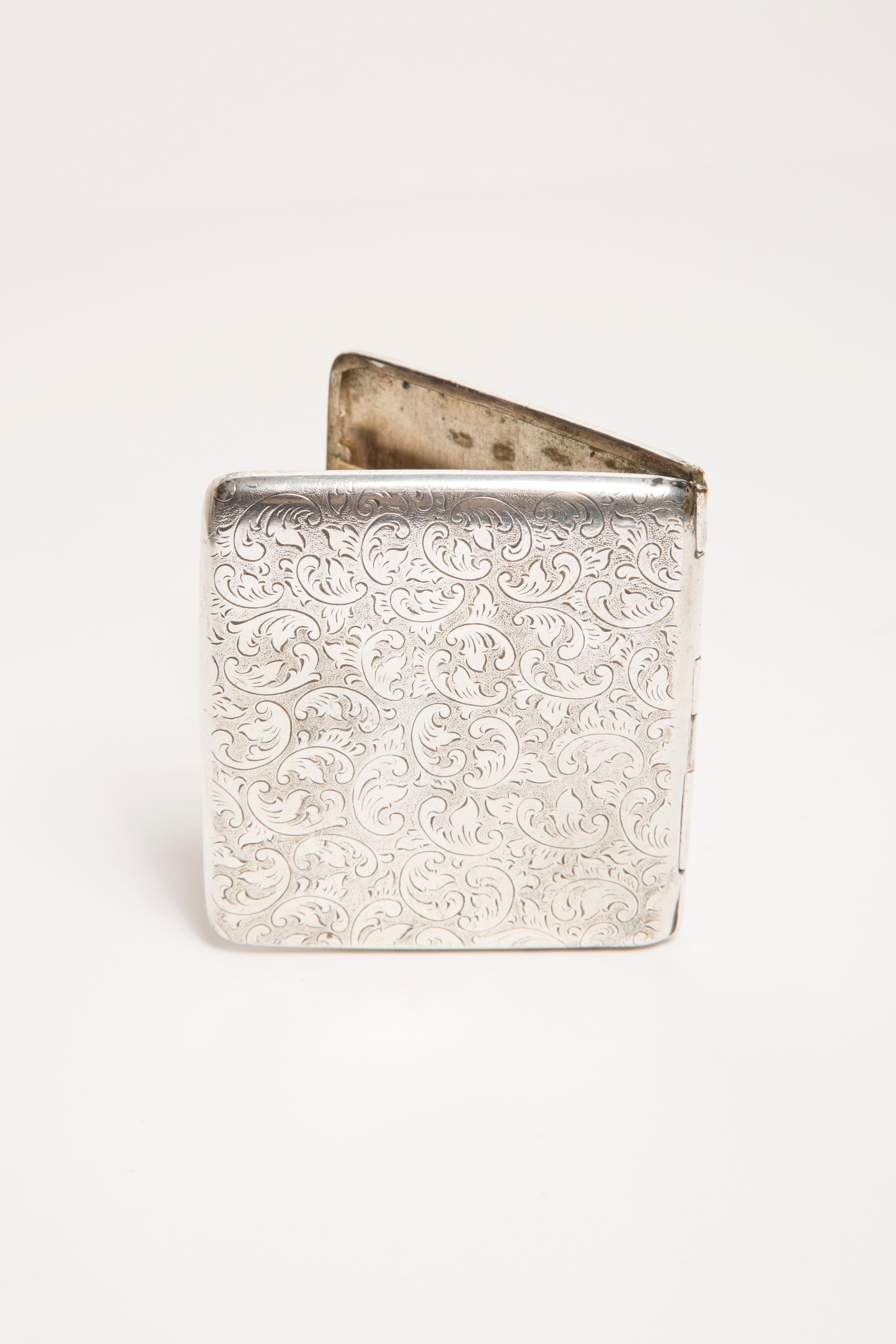 Mid-Century Silver Cigarette Case, Italy, 1960s at 1stDibs
