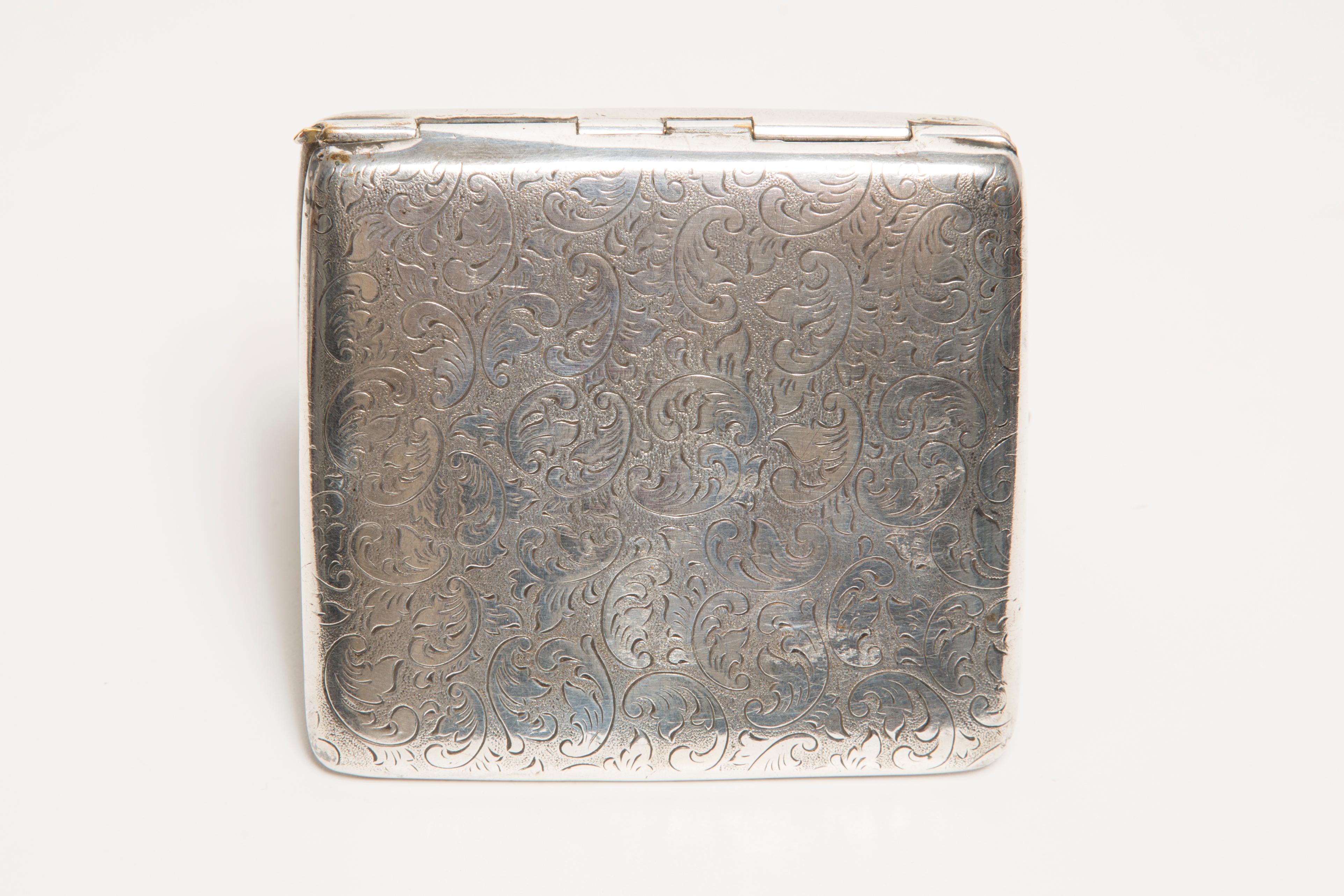 Mid-Century Silver Cigarette Case, Italy, 1960s at 1stDibs