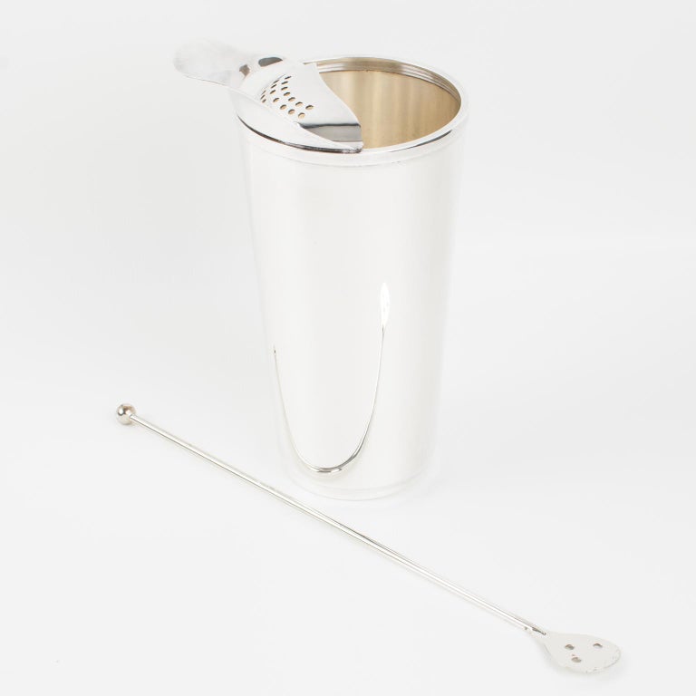 Mid-Century Silver Plate Barware Cocktail Martini Pitcher For Sale at ...