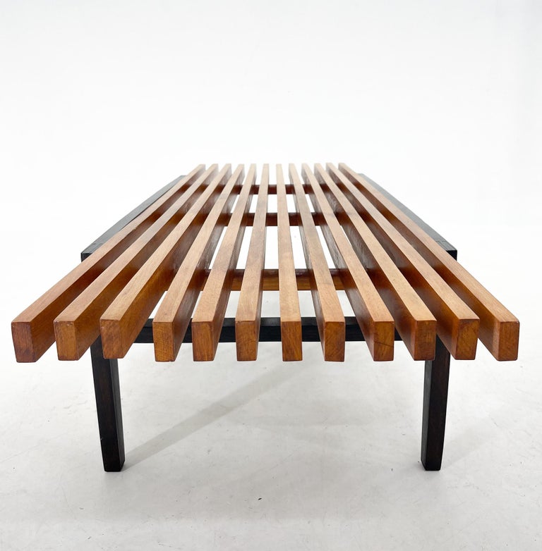 Mid-century Slat Bench, Plant Stand, 1960's at 1stDibs