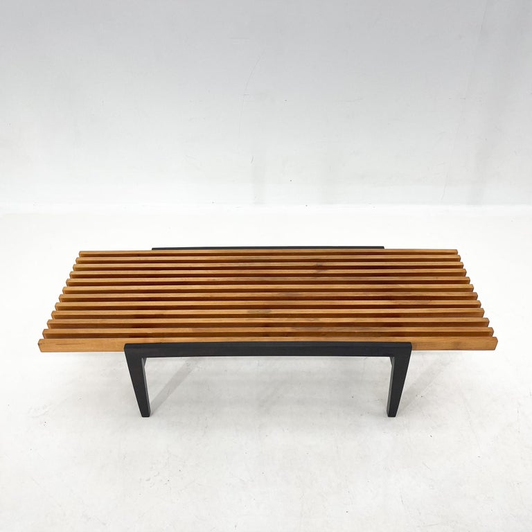 Mid-century Slat Bench, Plant Stand, 1960's at 1stDibs