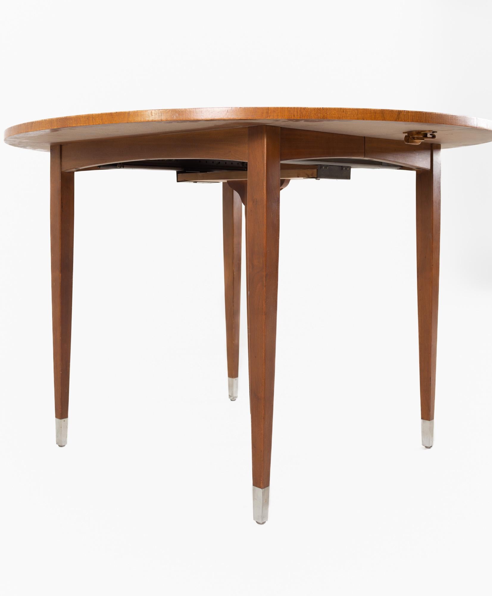 Mid Century Sleigh Round Walnut Dining Table For Sale at 1stDibs ...