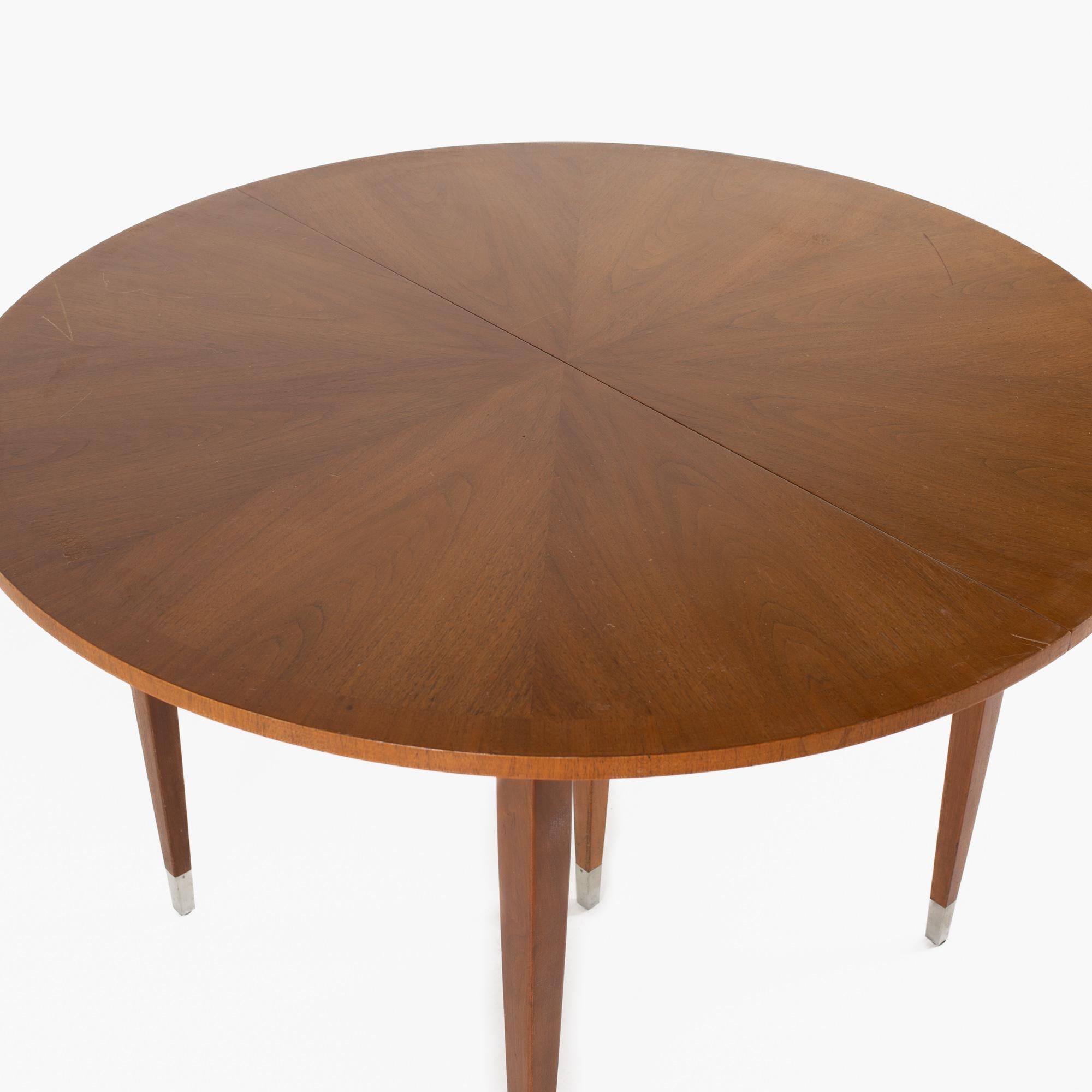 Mid Century Sleigh Round Walnut Dining Table For Sale at 1stDibs ...