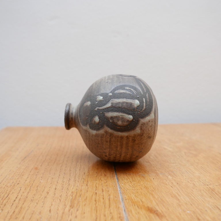 Mid-Century Small Ceramic Artist Vase For Sale at 1stDibs
