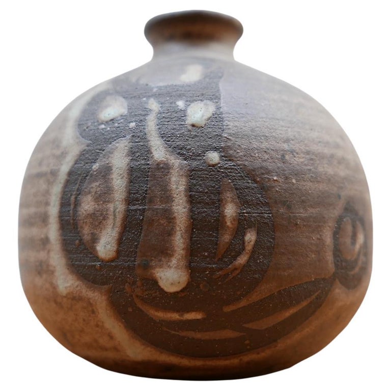Mid-Century Small Ceramic Artist Vase For Sale at 1stDibs