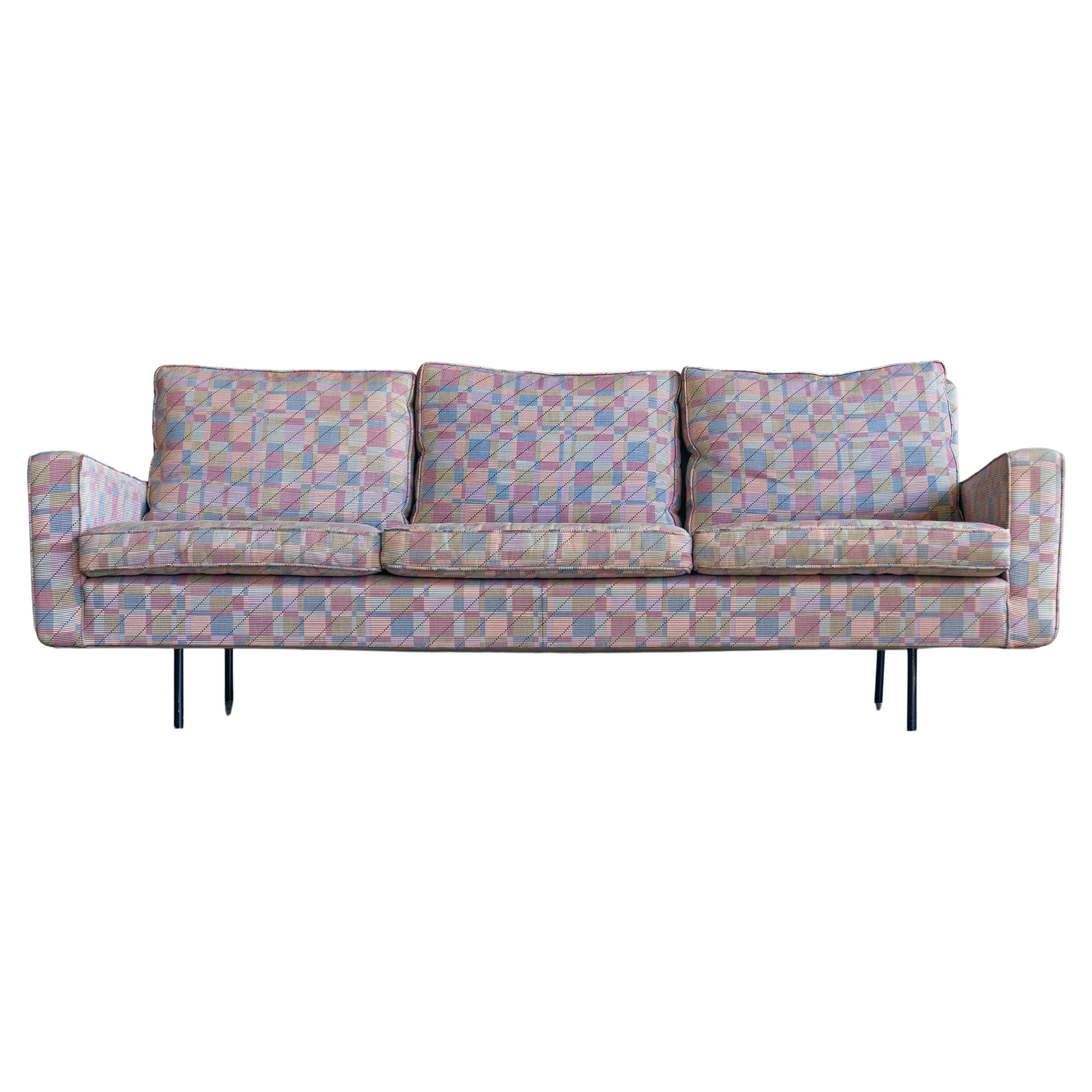 Florence Knoll Two Seat Sofa in Original Cato Fabric for Knoll ...