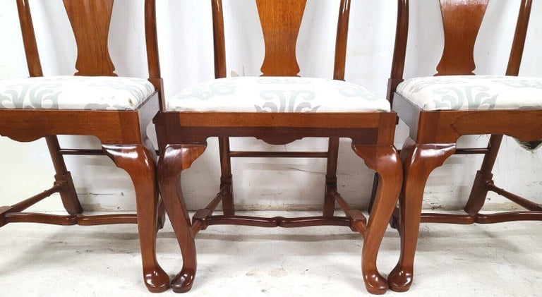 Mid Century Solid Cherry Queen Anne Dining Chairs, Set of 6 For Sale at ...